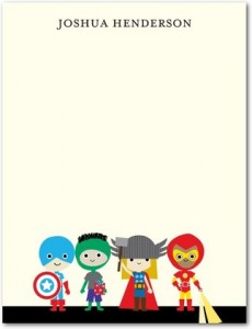 Free Super Hero Thank You Cards from Tiny Prints - Comic Con Family