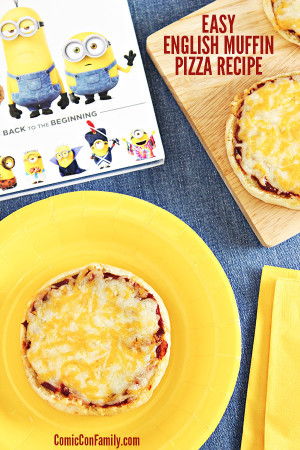 Easy English Muffin Pizza Recipe for Movie Night - Comic Con Family