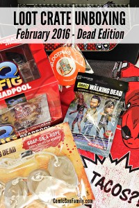 Loot Crate February 2016 Review - Dead Edition - Comic Con Family