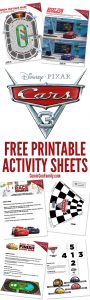 Free Printables: Cars 3 Activity Sheets - Comic Con Family