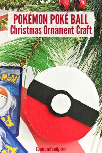 Pokemon Pokeball Christmas Ornament Craft - Comic Con Family